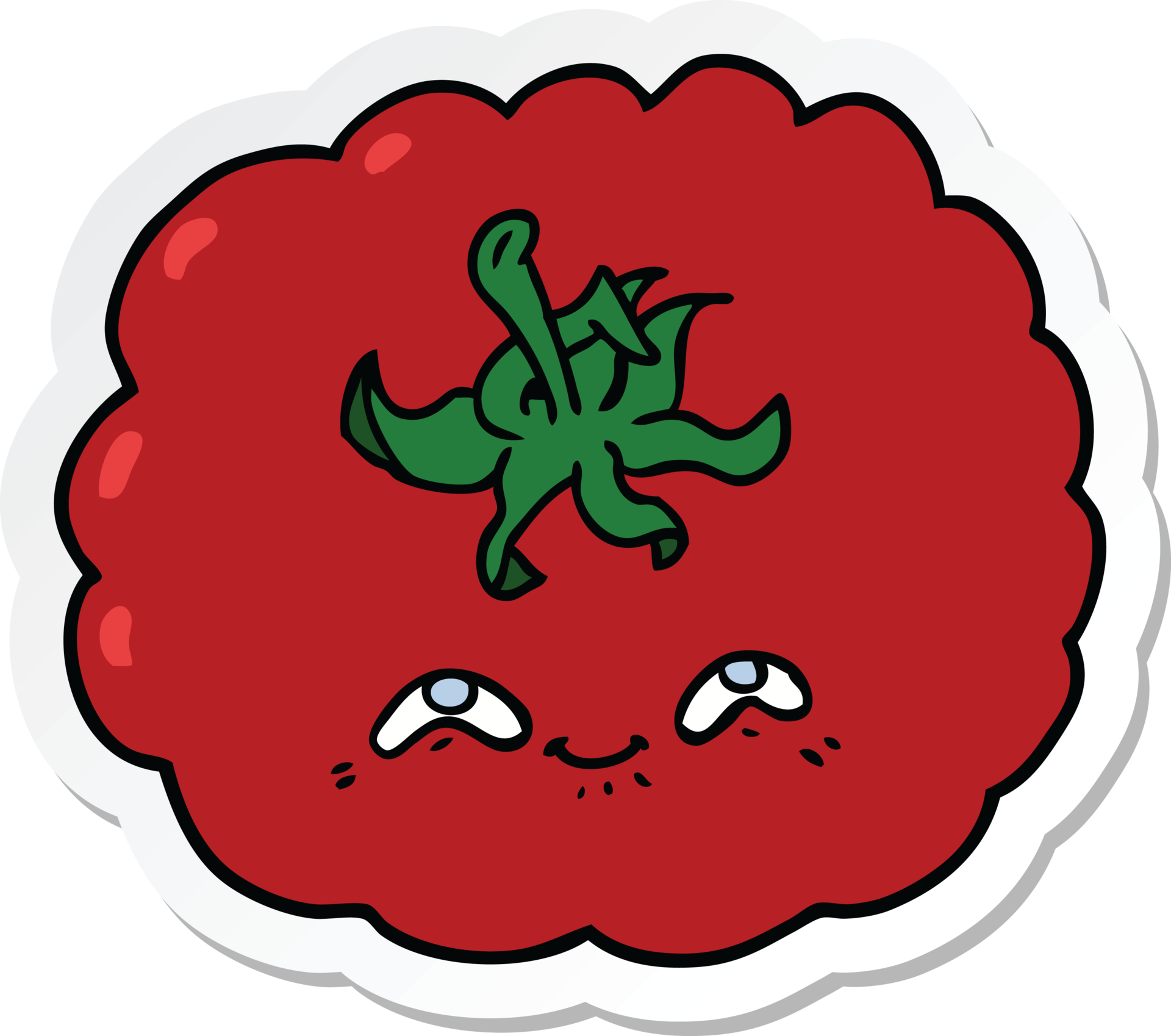 Pegatina De Un Tomate De Dibujos Animados 41017782 Png
