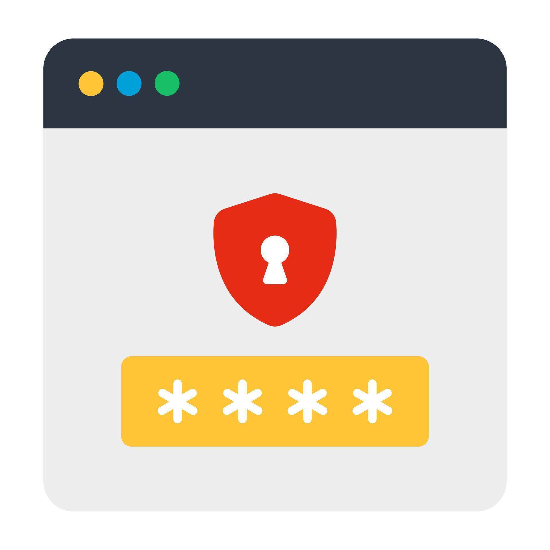 Shield on web page, concept of secure website icon 41021081 Vector Art at Vecteezy