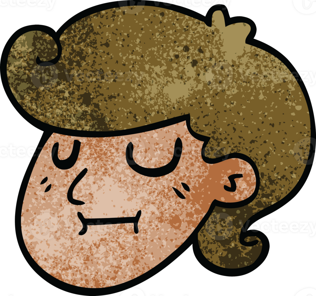 Cartoon Doodle Of A Girls Face 41023976 Png