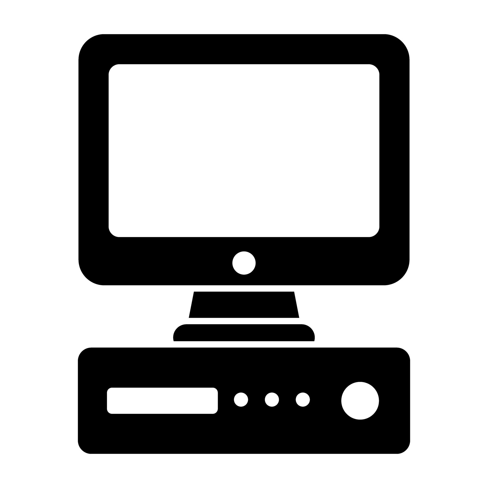 A solid design icon of computer 41024354 Vector Art at Vecteezy