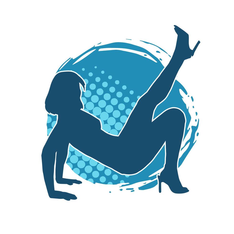 Silhouette Of A Young Slim Female In Seductive Pose 41027525 Vector Art At Vecteezy