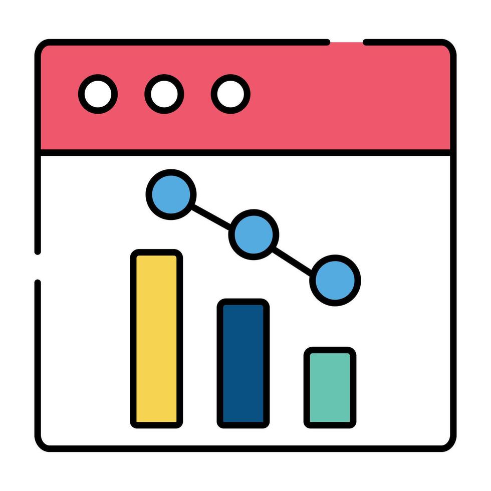 A flat design icon of web statistics 41028788 Vector Art at Vecteezy
