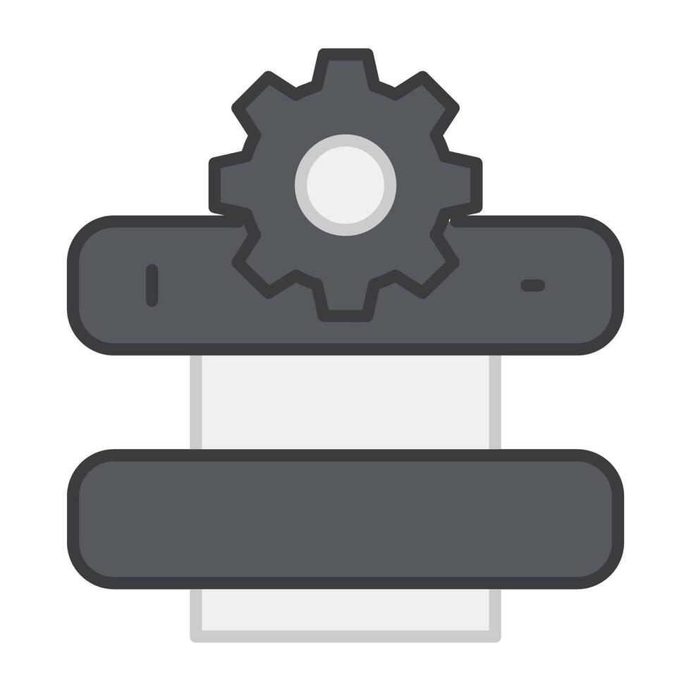 Conceptual flat design icon of server setting 41030105 Vector Art at ...