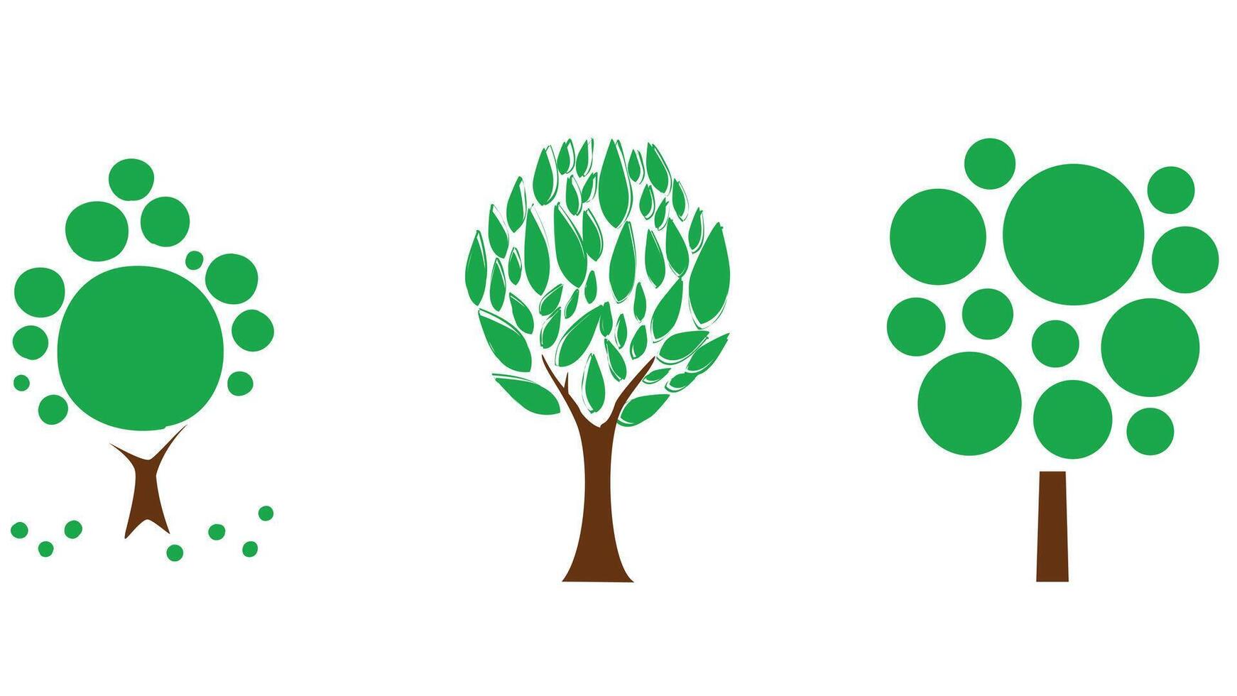 Trees And Green Leaves Collection Vector Art Illustration Isolated 41030400 Vector Art At Vecteezy