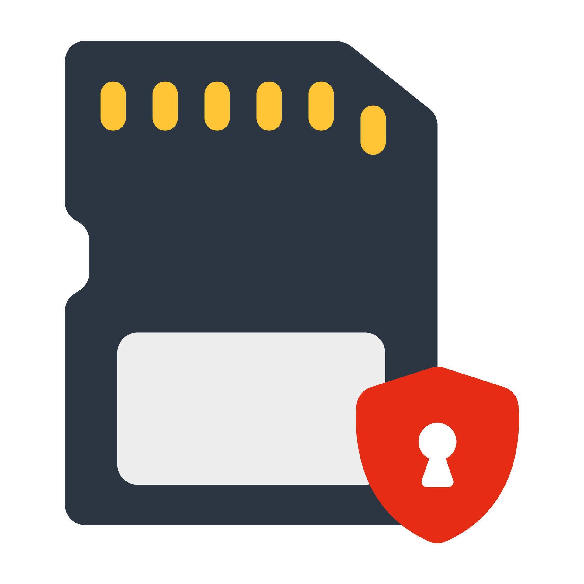 An icon design of secure memory card 41031361 Vector Art at Vecteezy