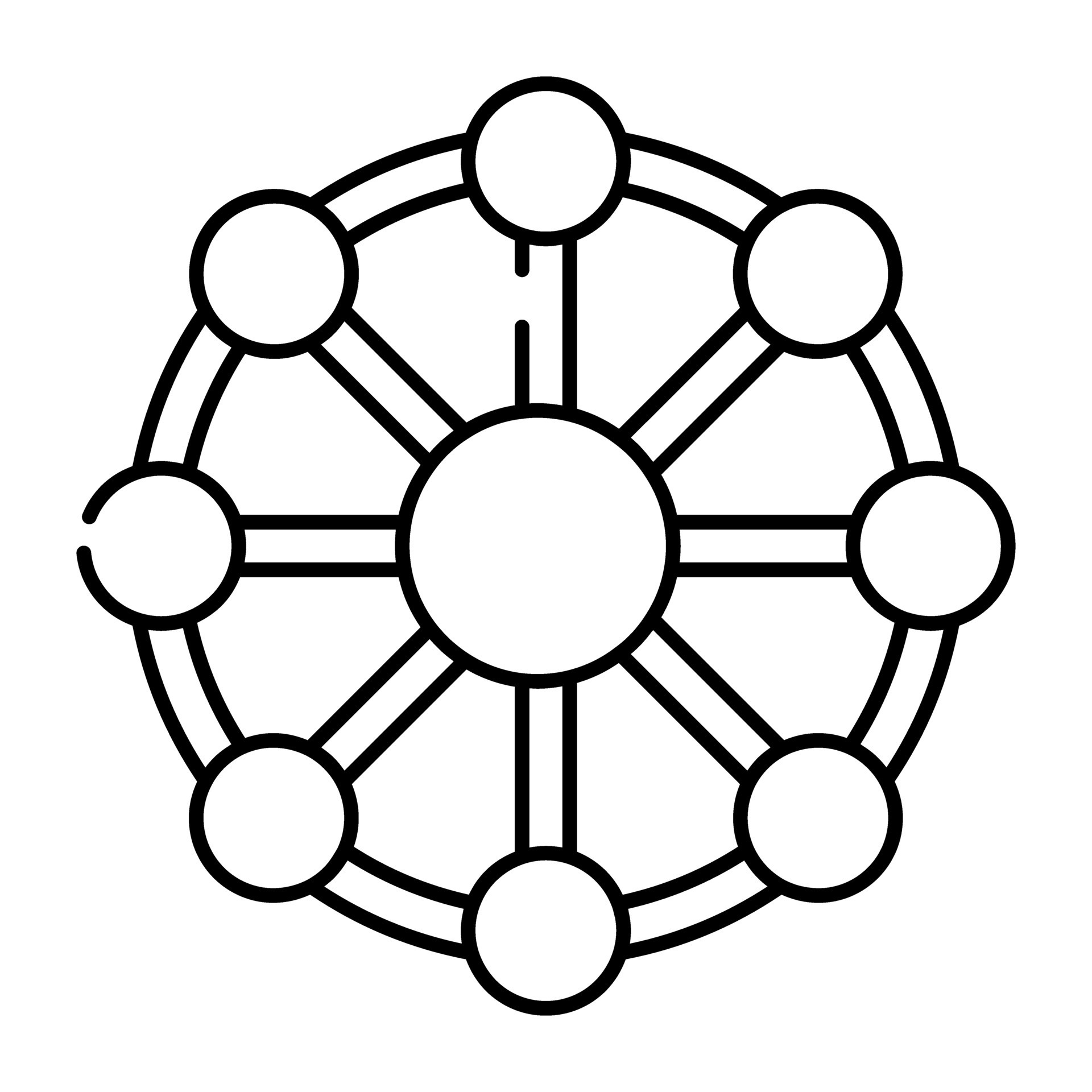 Connected nodes icon, linear design of compound 41035300 Vector Art at ... Connected nodes icon, linear design of compound 41035300 Vector Art at ...