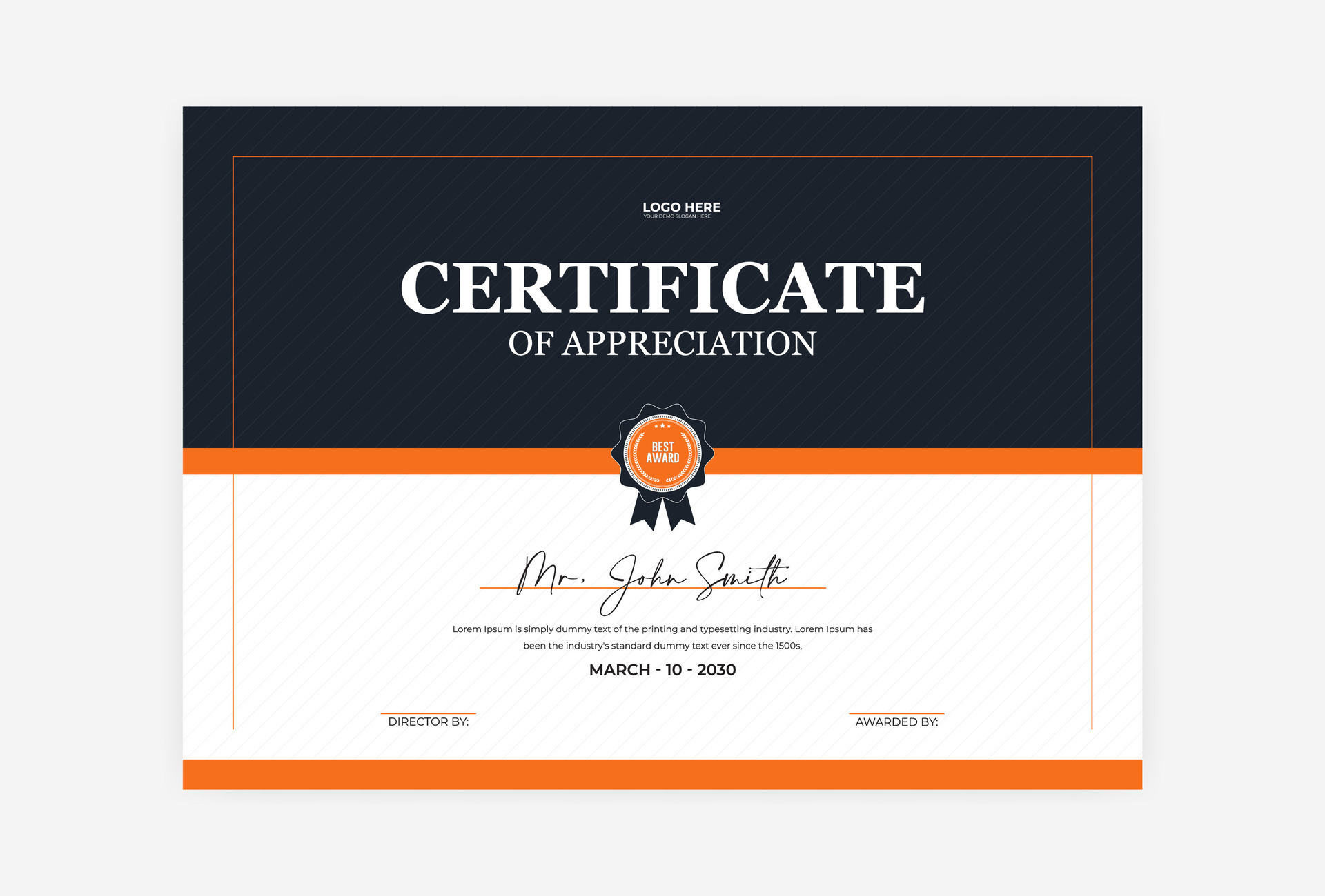 Modern Abstract Certificate Template Design 41035414 Vector Art At Vecteezy