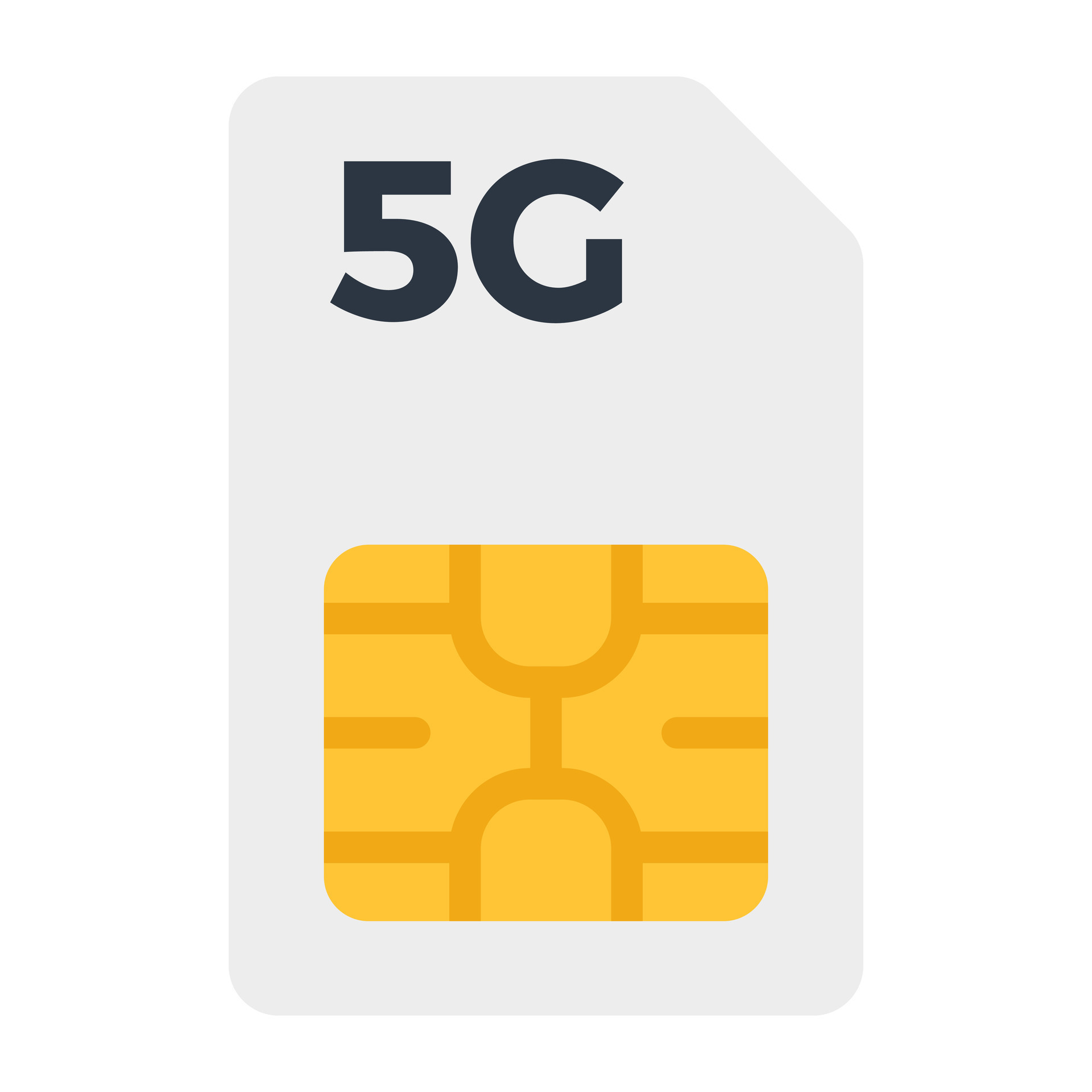 5g SIM card icon in flat design 41036457 Vector Art at Vecteezy