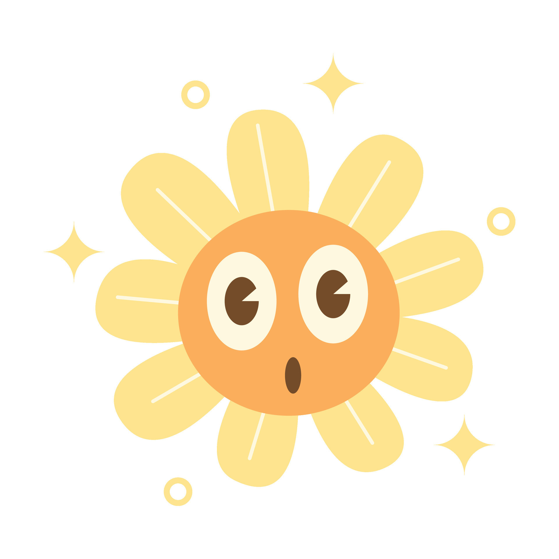 Cute Retro Groovy Flower Sticker 41036538 Vector Art At Vecteezy