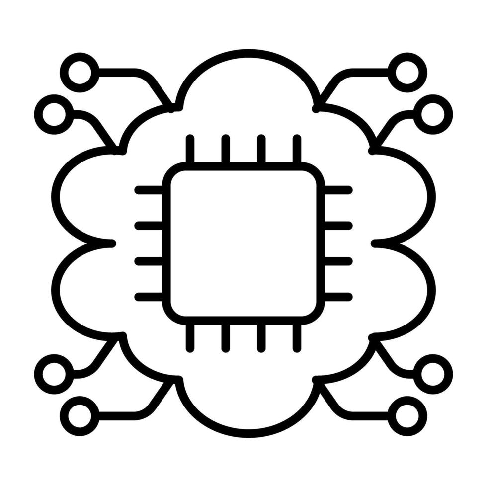 A creative design icon of brain processor 41038207 Vector Art at Vecteezy