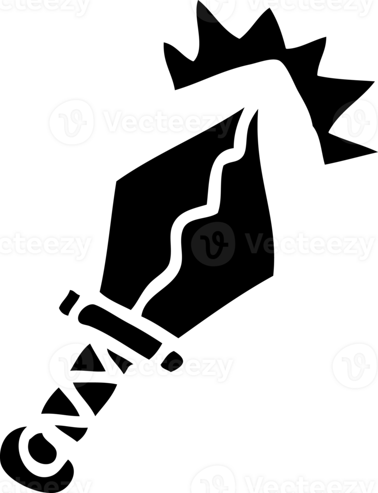 line drawing cartoon sharp dagger solid black icon 41040270 PNG