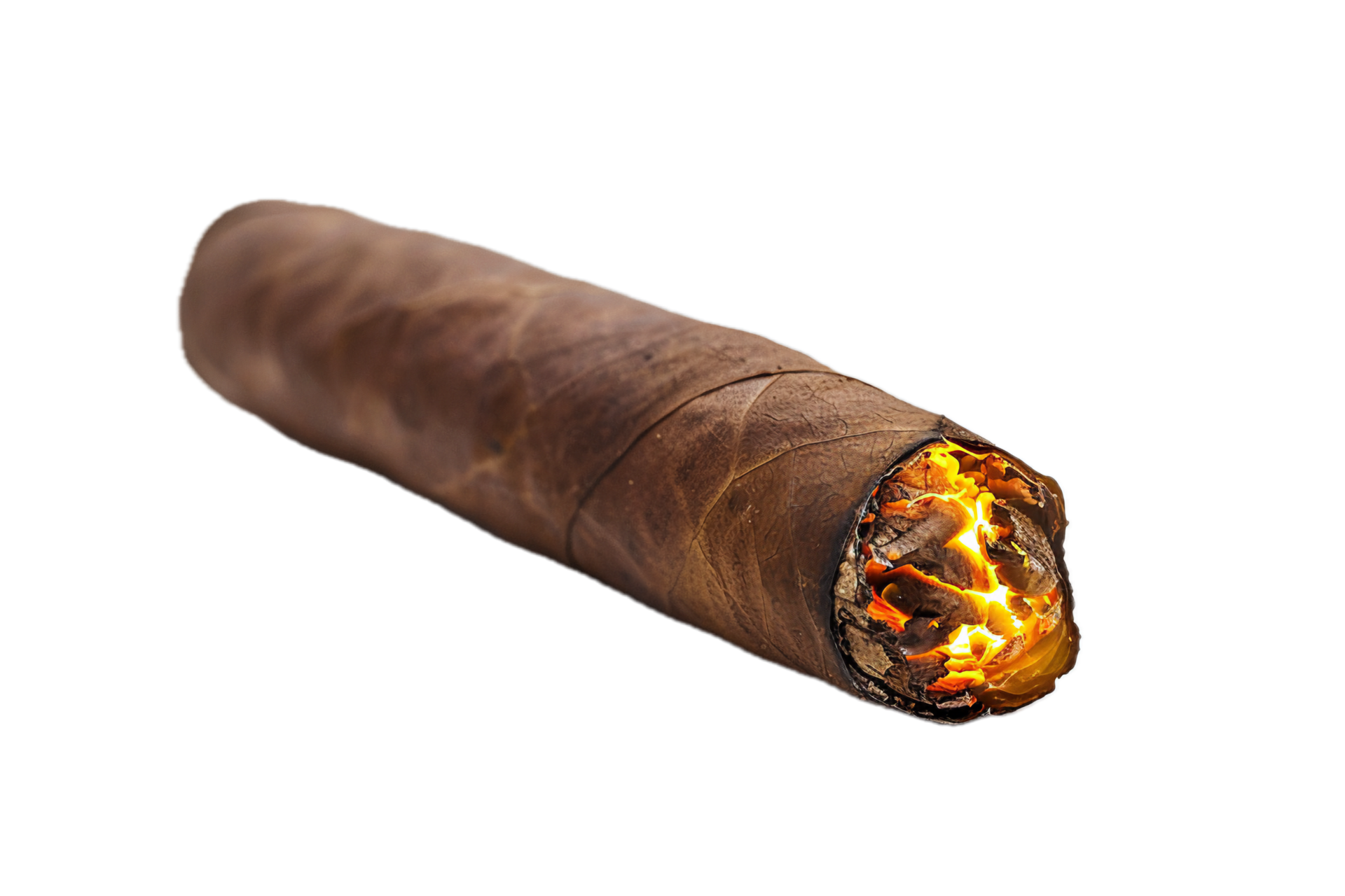 AI generated Lit Cigar with Glowing Ash Close-Up png 41042870 PNG