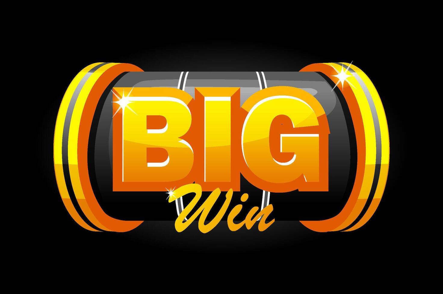 Banner BIG WIN, Slot machine. Casino jackpot. Vector illustration ...