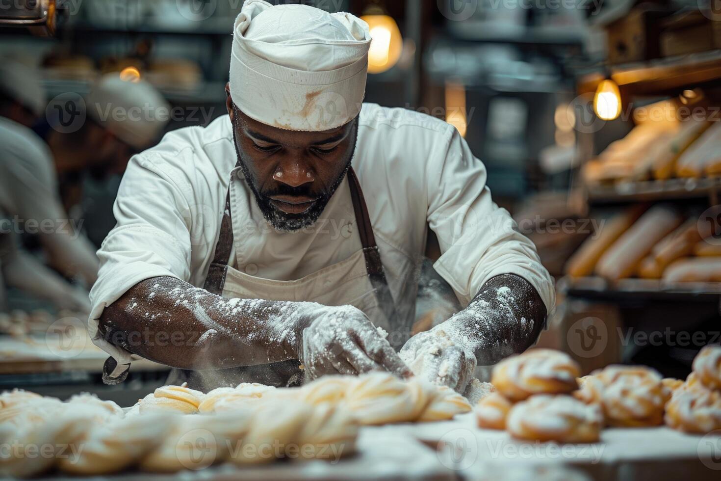 AI generated male baker working in bakery. ai generated 41050692 Stock Photo at Vecteezy