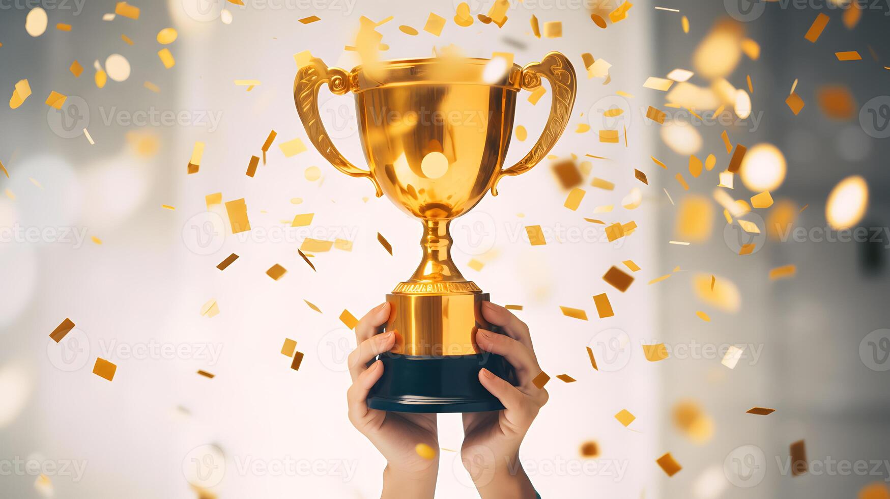 AI generated Holding the trophy, she stood tall and proud, a shining ... AI generated Holding the trophy, she stood tall and proud, a shining ...