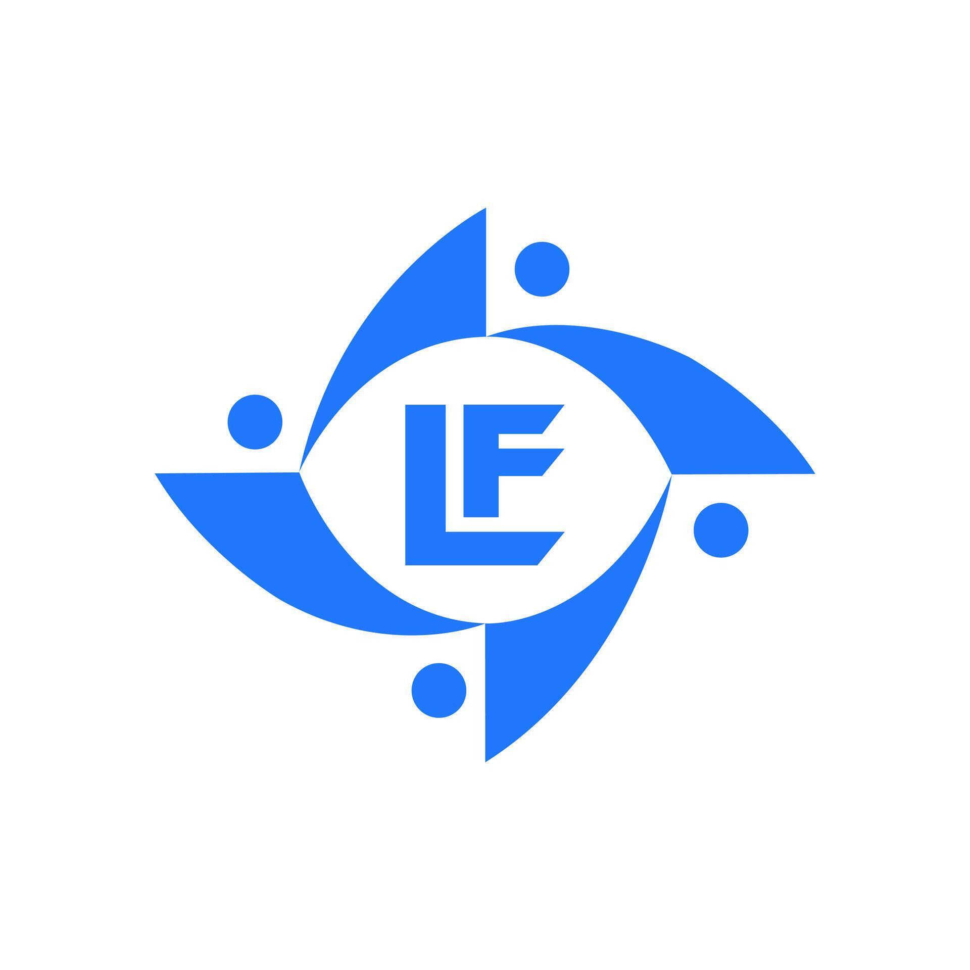 LF logo. L F design. White LF letter. LF, L F letter logo design. Initial letter LF linked ...