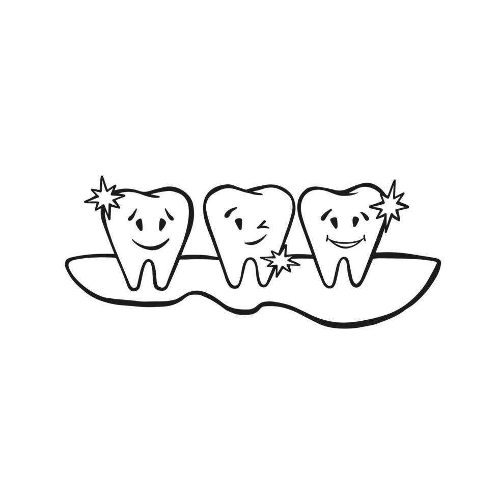 clean teeth and healthy gums oral hygiene, vector 41139308 Vector Art ...