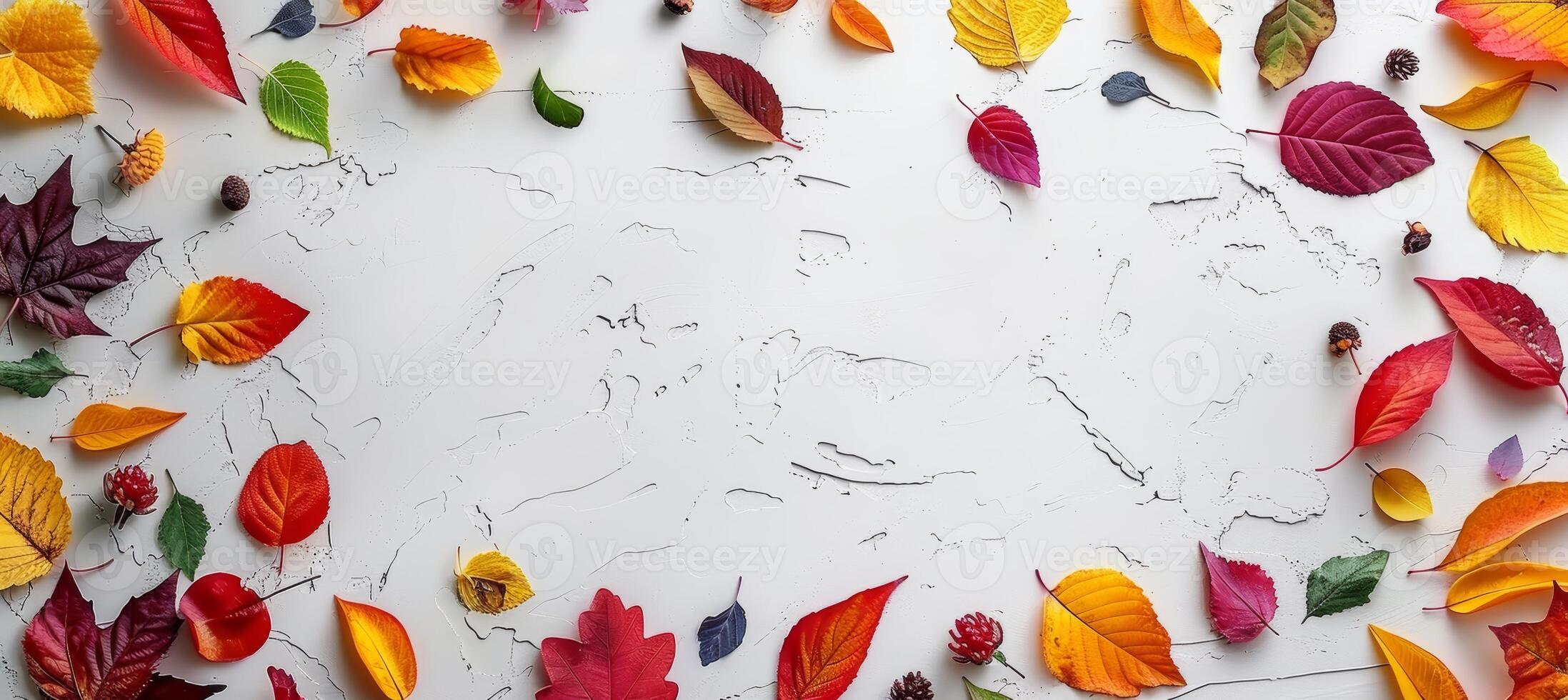 AI generated Elegant white abstract background with serene autumn ...