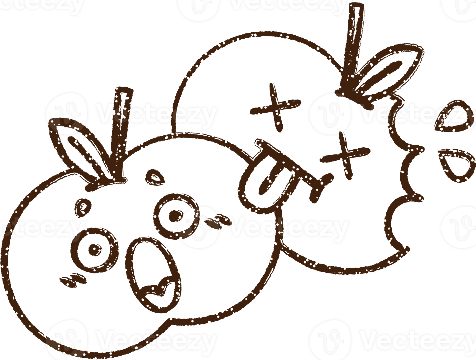 Apples Charcoal Drawing 41141915 PNG