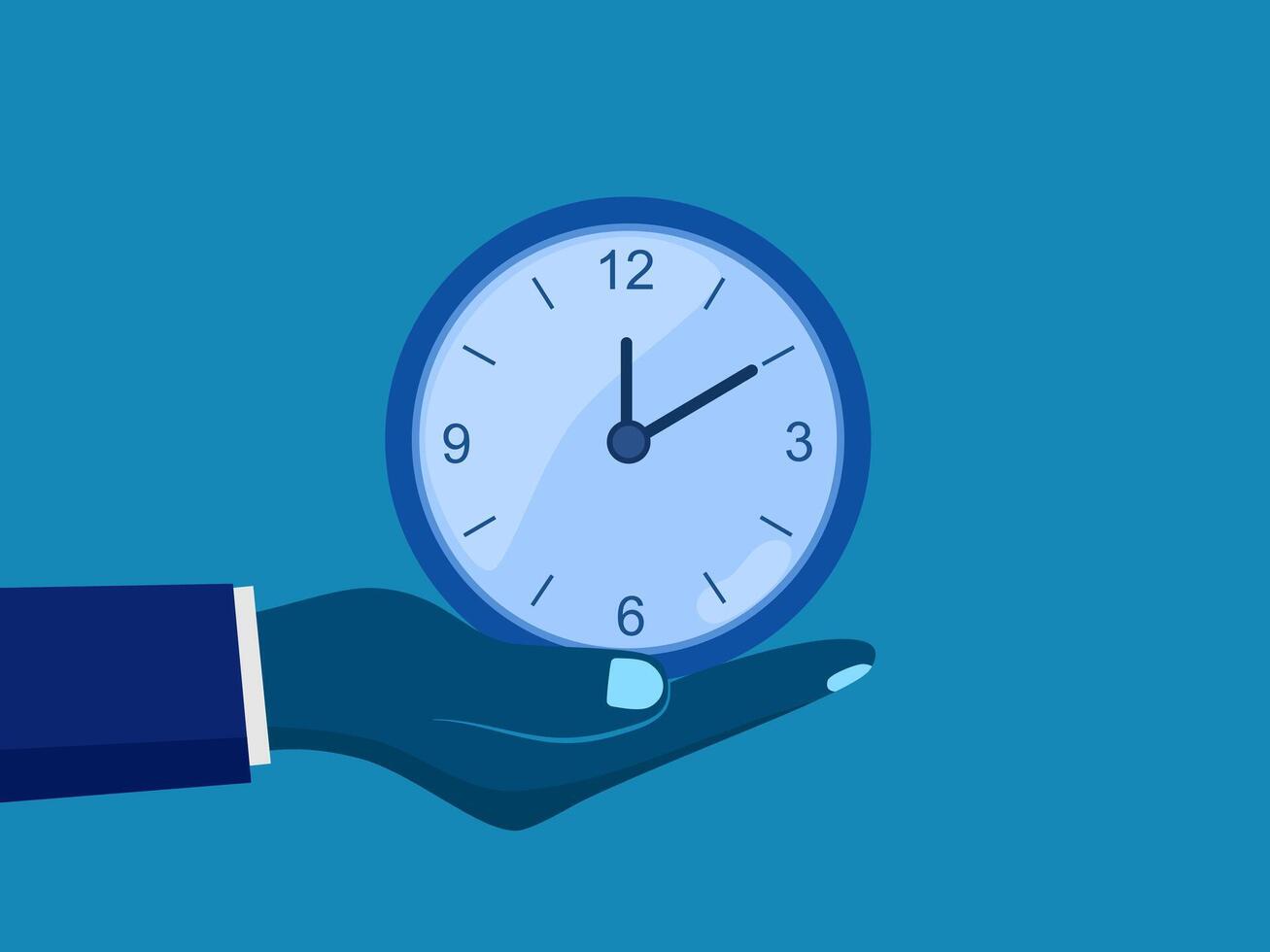 holding clock. timer countdown, time management 41142114 Vector Art at ...