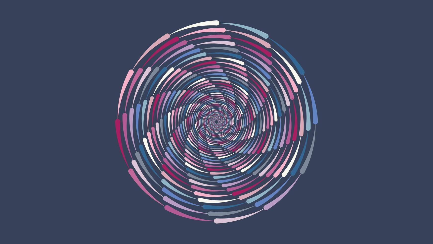Abstract spiral round spinning vortex wavy line urgency data cycle background. 41145101 Vector ...