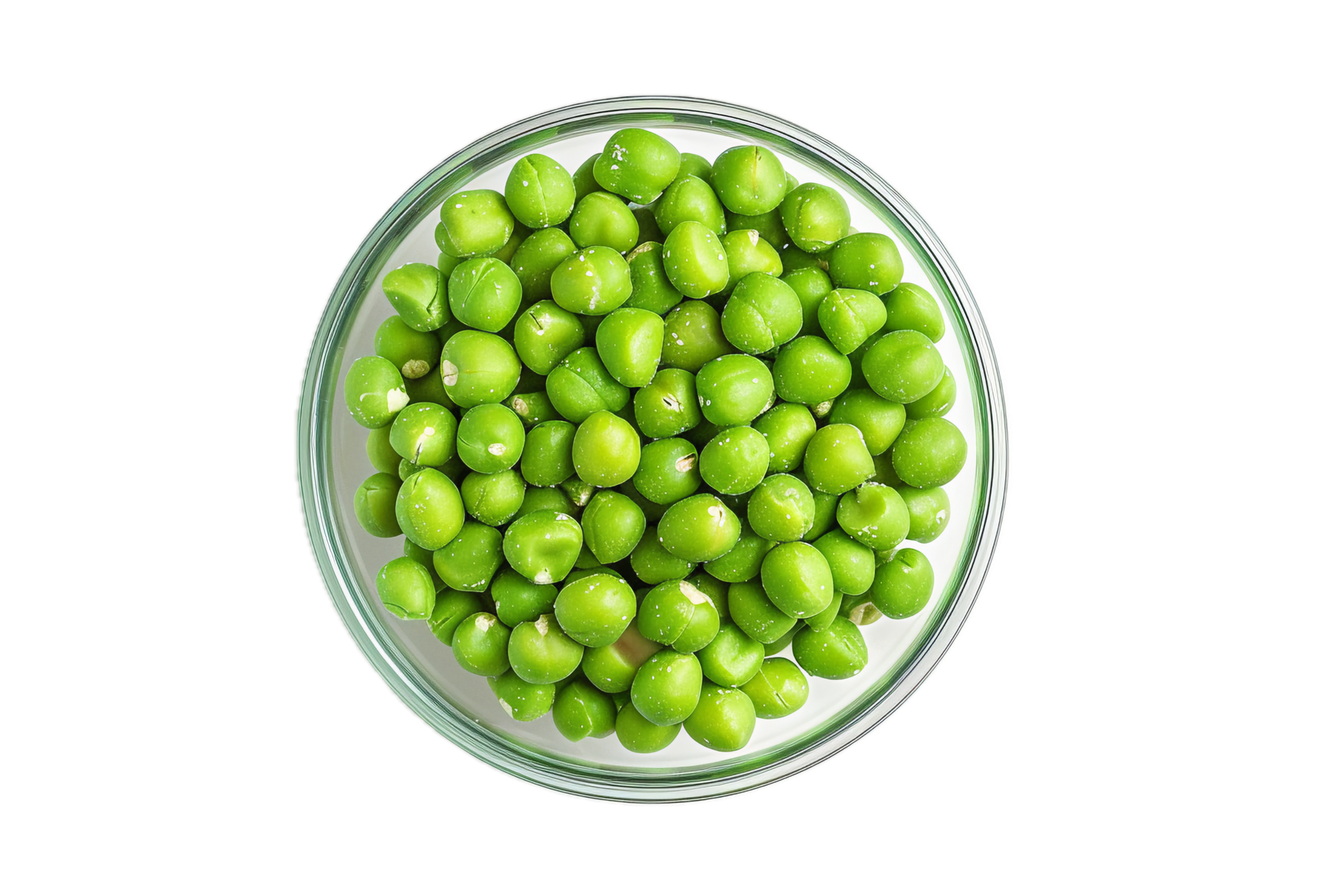 AI generated Fresh Green Peas in Glass Bowl png 41150150 PNG