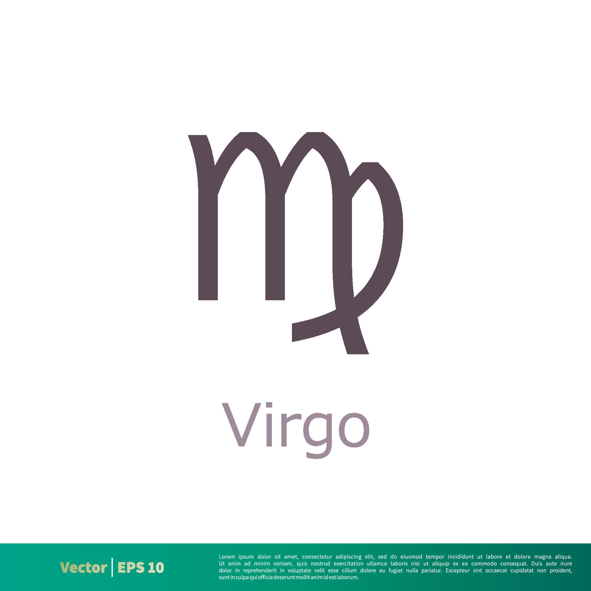 Virgo Zodiac Sign Icon Vector Logo Template Illustration Design
