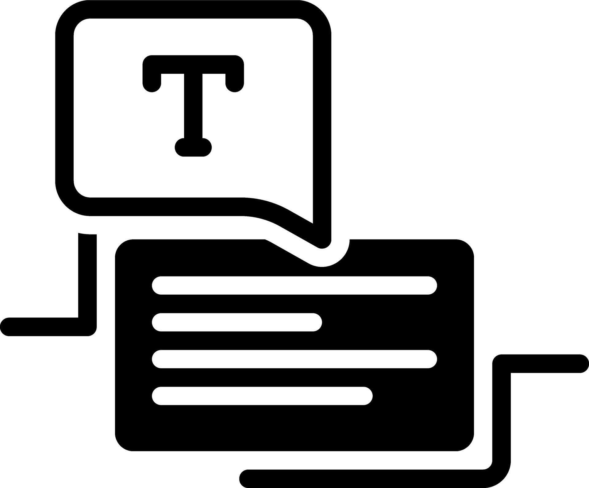 Solid black icon for text 41154153 Vector Art at Vecteezy