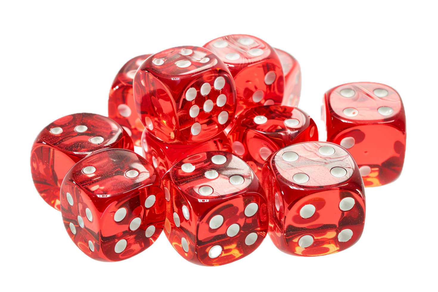 AI generated Cluster of Red Transparent Dice png 41155148 PNG