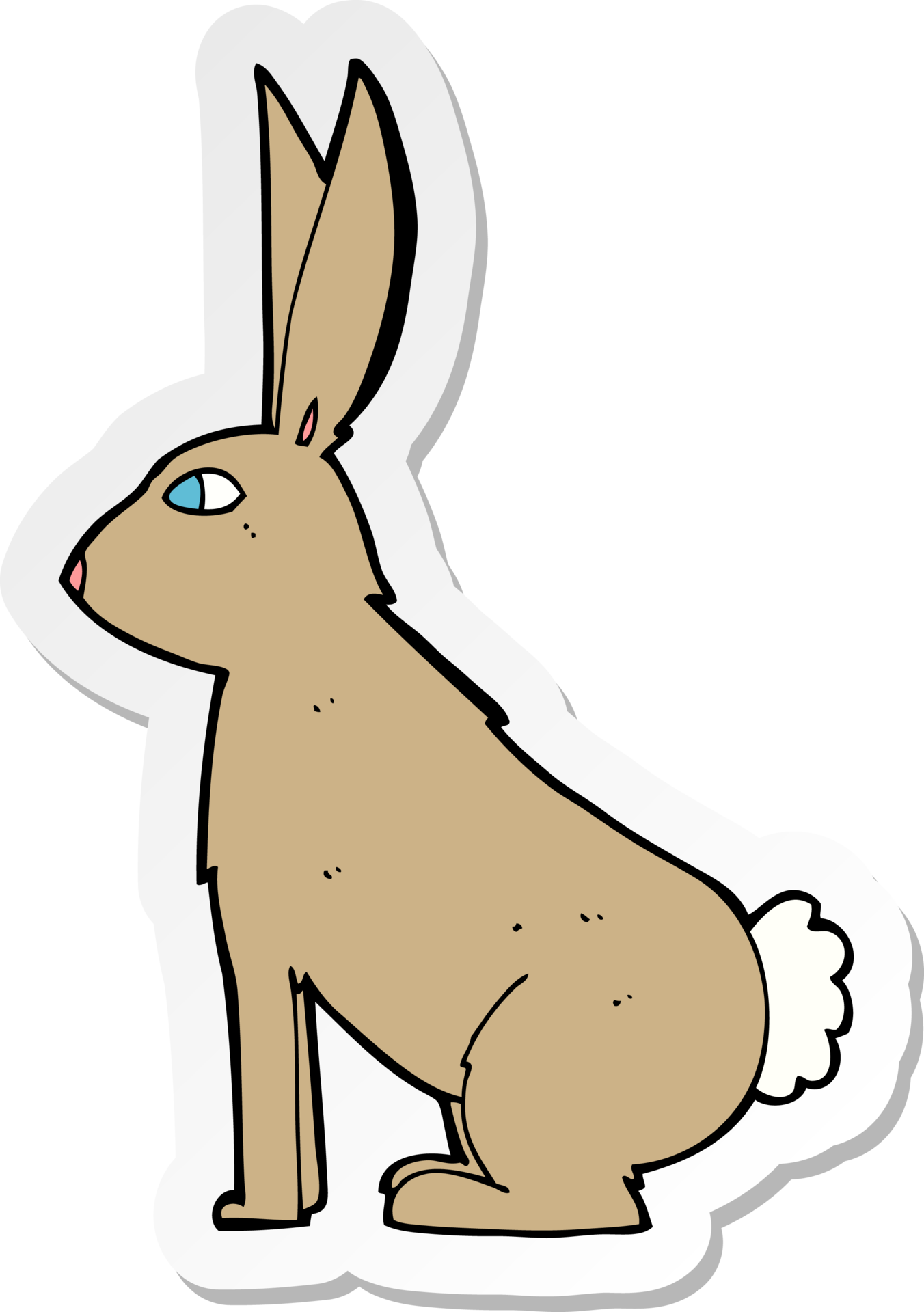 Pegatina De Un Conejo De Dibujos Animados 41155759 Png