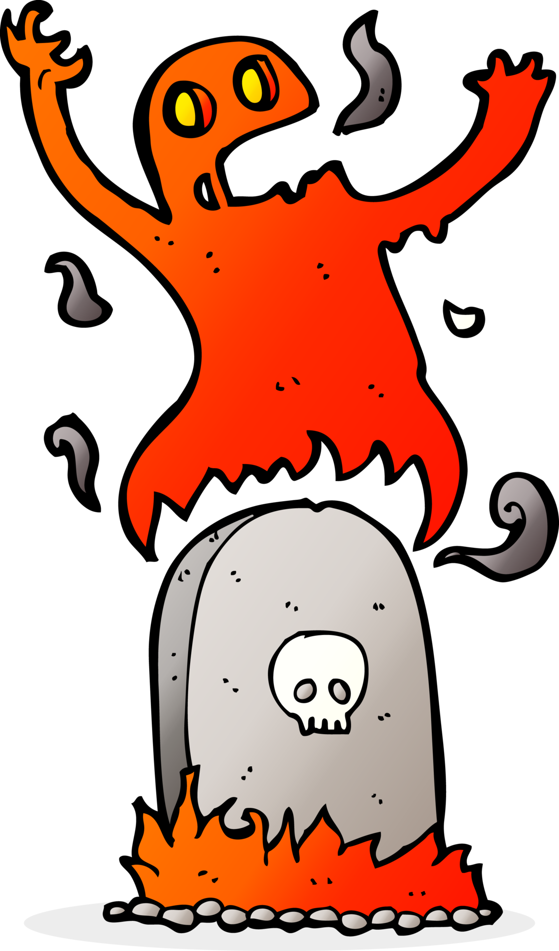 cartoon ghost rising from grave 41156632 PNG