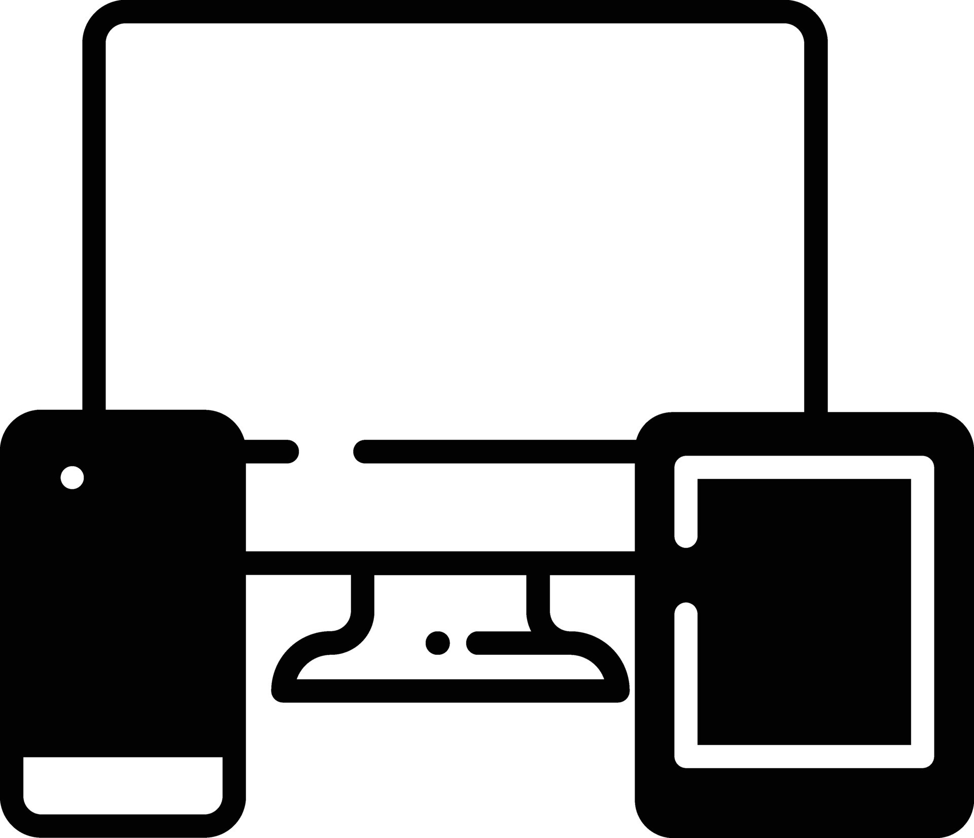 Multiple Devices glyph and line vector illustration 41157809 Vector Art ...