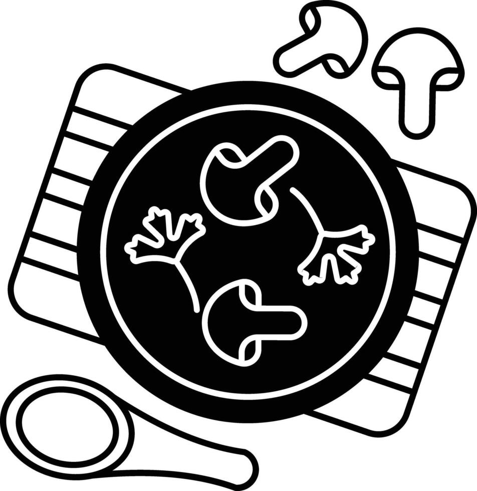 Mushroom Soup Glyph And Line Vector Illustration 41158723 Vector Art At Vecteezy