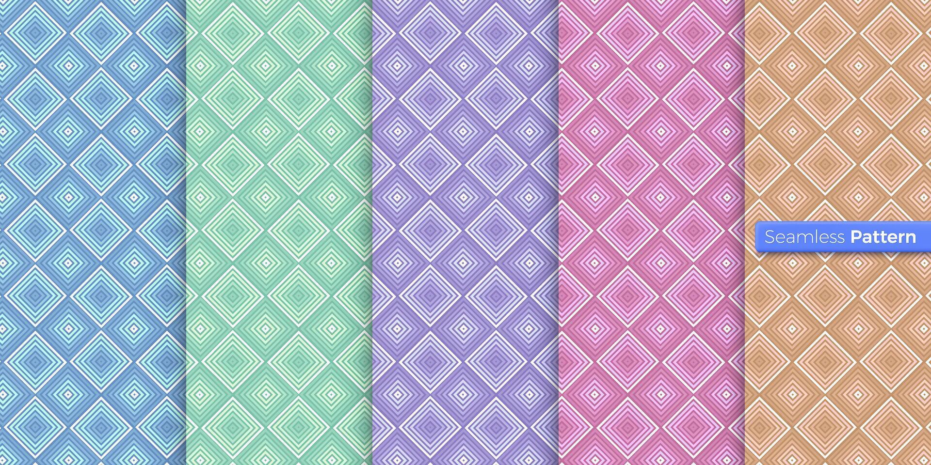 Abstract Square Geometric Pattern Rainbow Background Contemporary Art