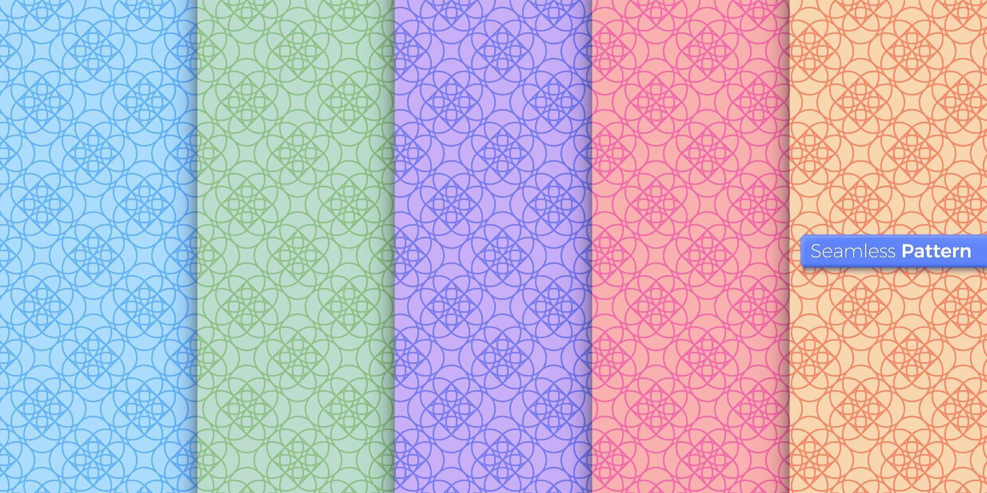 Abstract circle geometric pattern. rainbow background. contemporary art ...