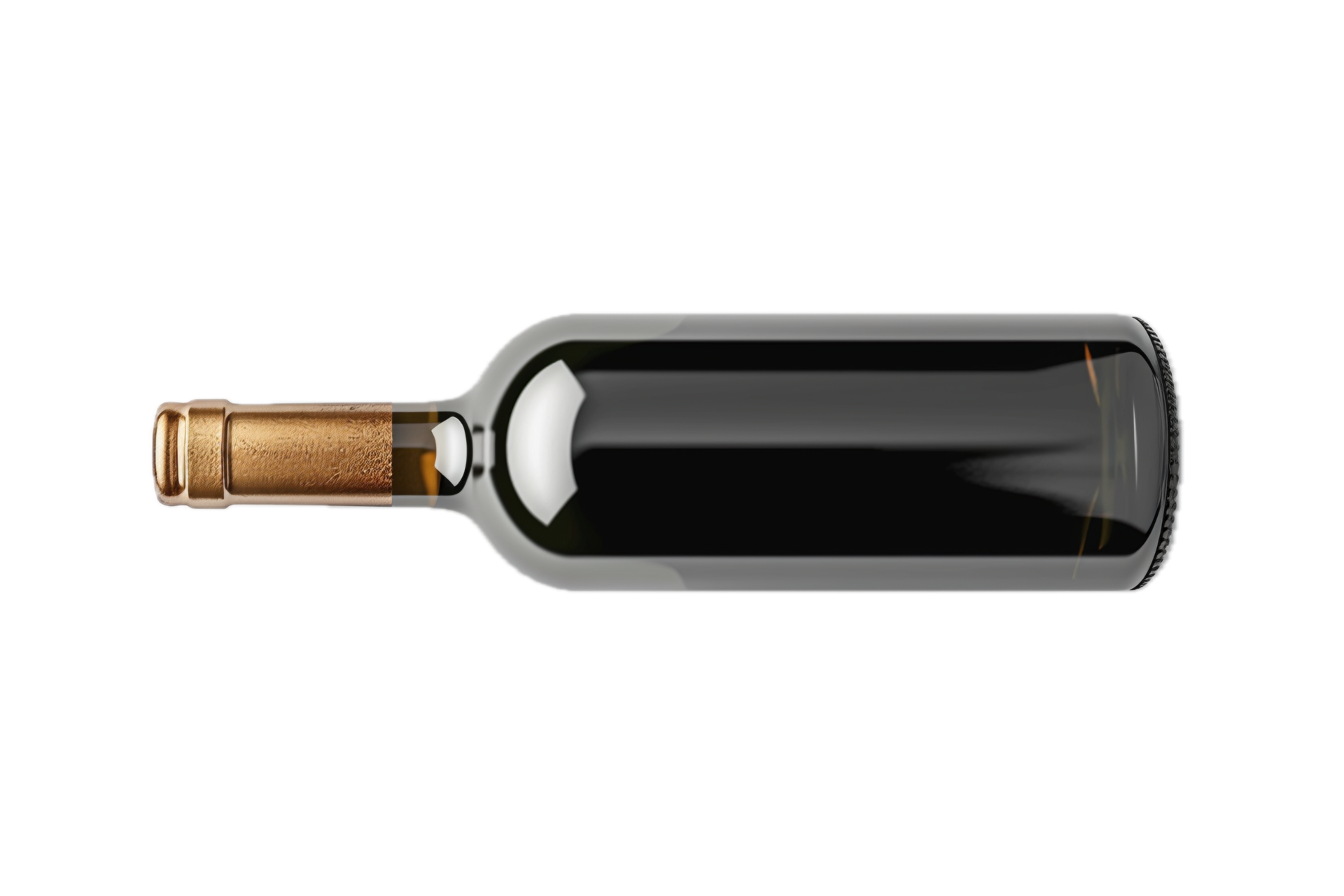 Ai Generated Elegant Black Wine Bottle With Cork Png 41164105 Png