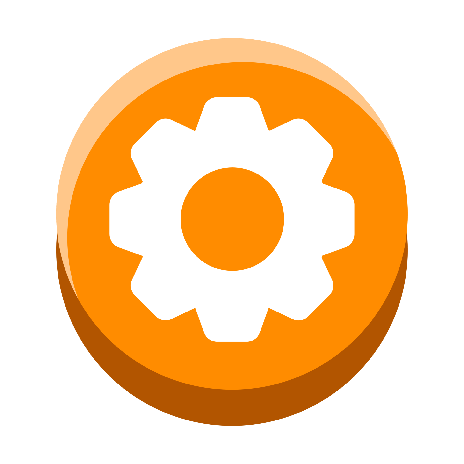 The Cartoon Setting Button Is Isolated Flat Design 41165813 Png