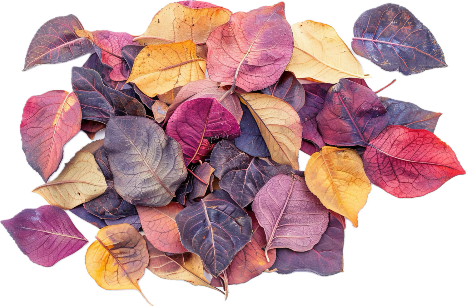 AI generated Vibrant Autumn Leaves Pile png 41166477 PNG