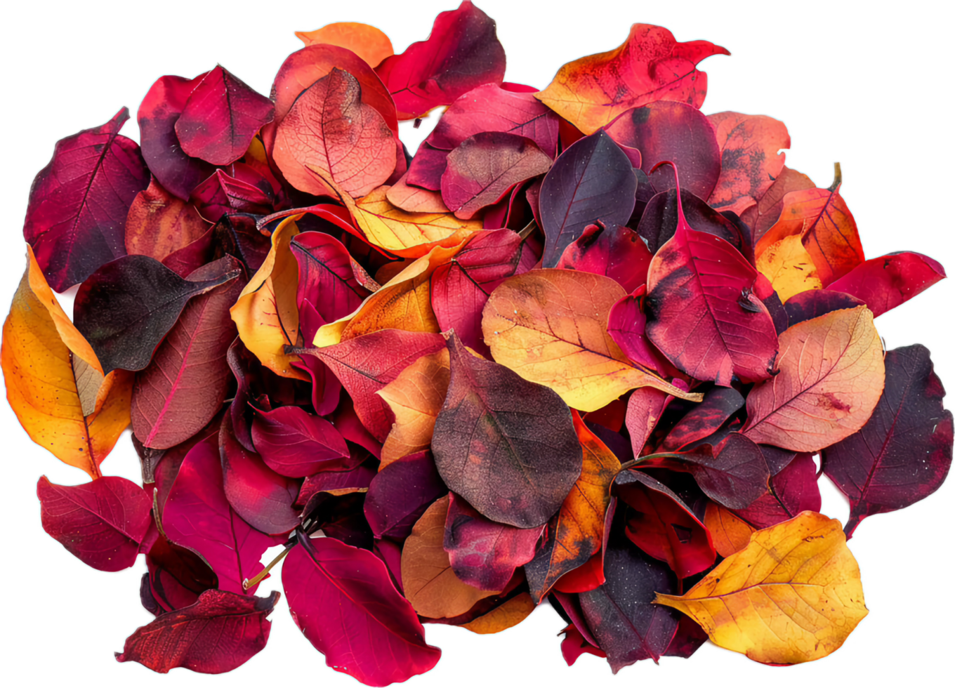 AI generated Vibrant Autumn Leaves Pile png 41166634 PNG