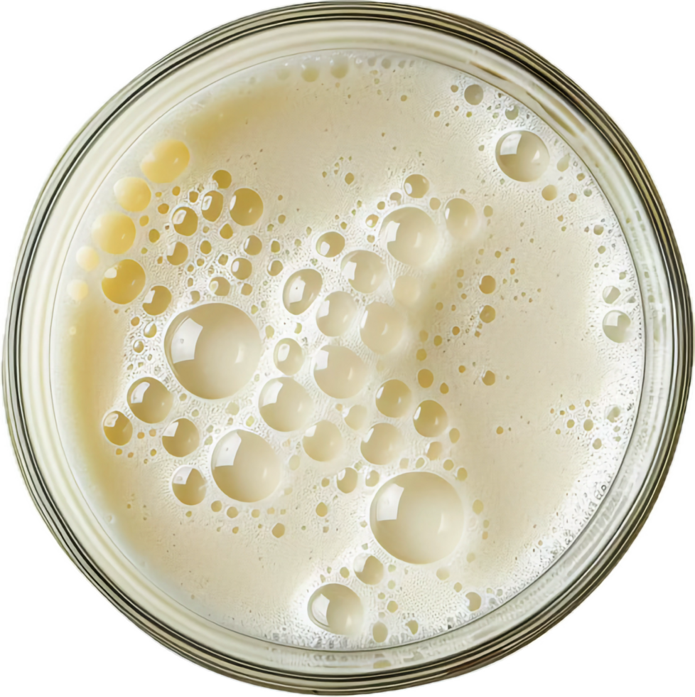 Ai Generated Close Up Of Beer Foam In Glass Top View Png 41167076 Png
