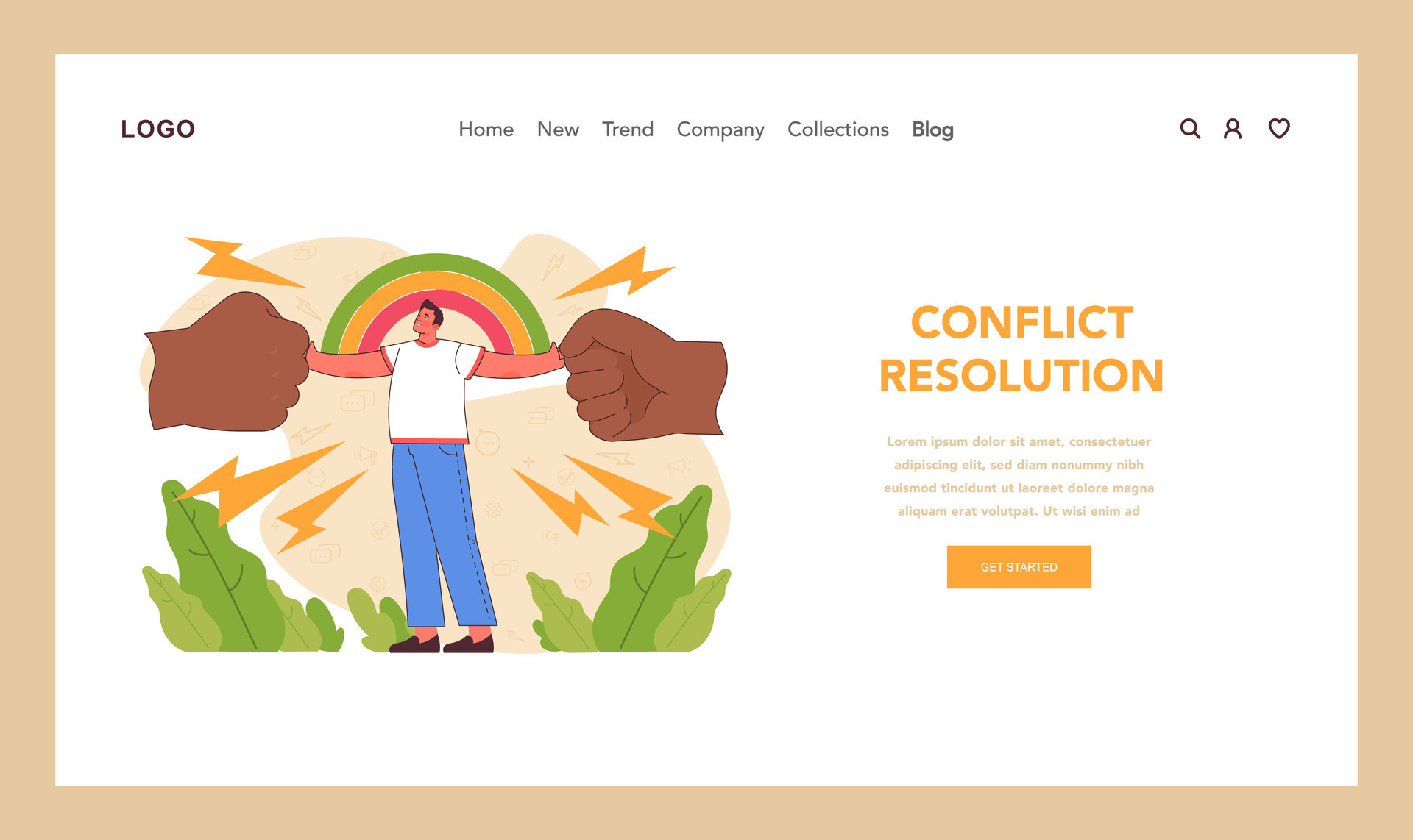 Conflict resolution concept. Flat vector illustration 41168948 Vector ... Conflict resolution concept. Flat vector illustration 41168948 Vector ...