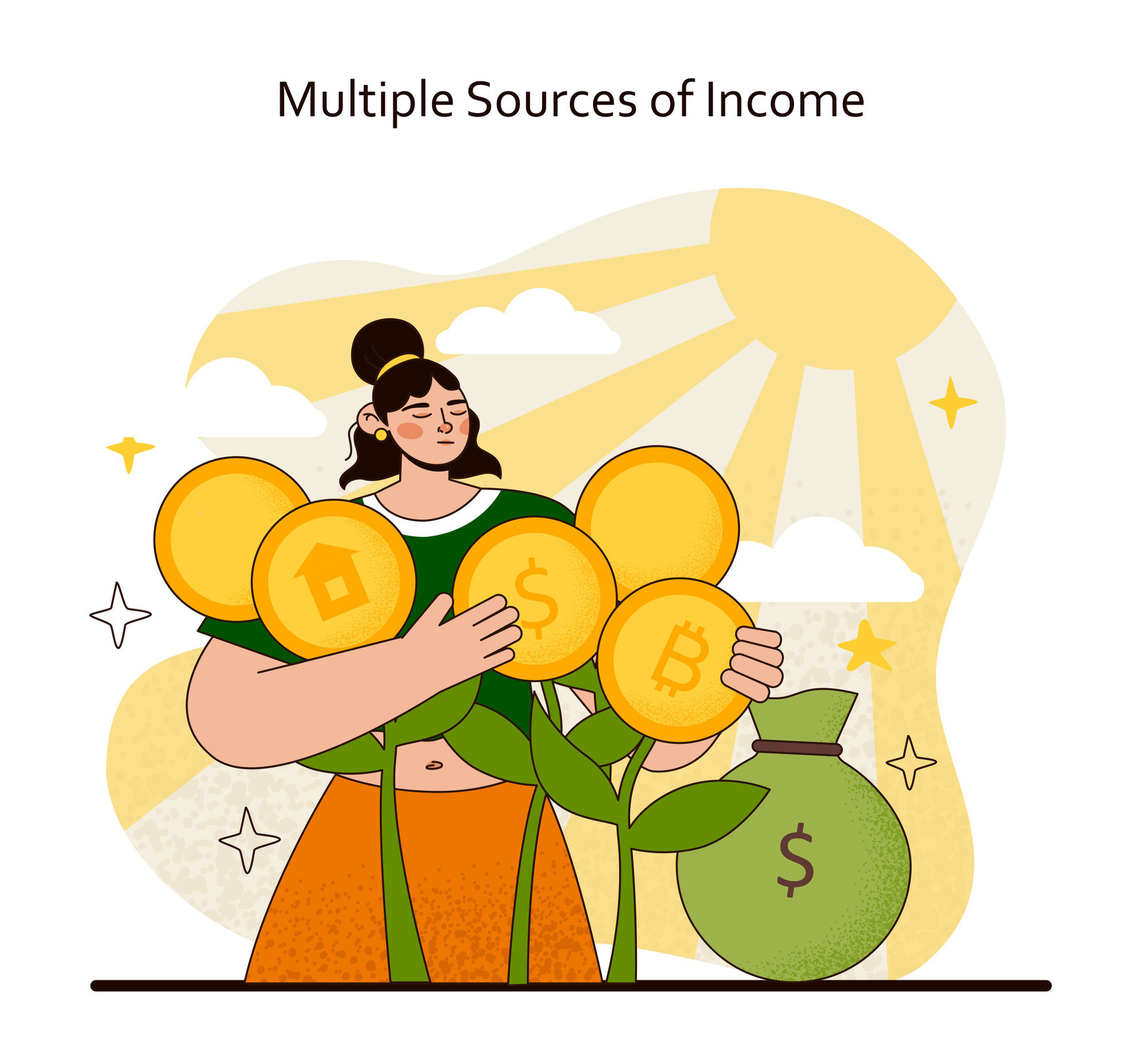 Income Diversity concept. Embracing multiple revenue streams for ... Income Diversity concept. Embracing multiple revenue streams for ...