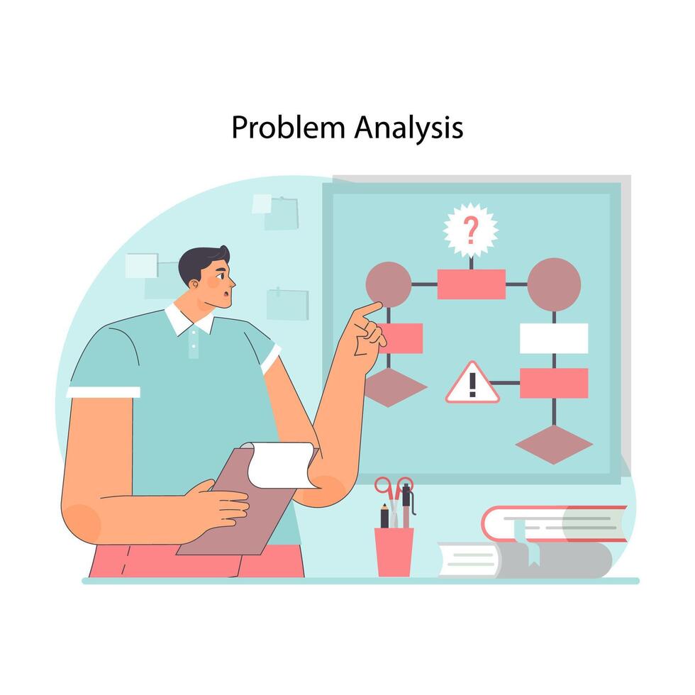 Problem analysis concept. Flat vector illustration 41169867 Vector Art ...