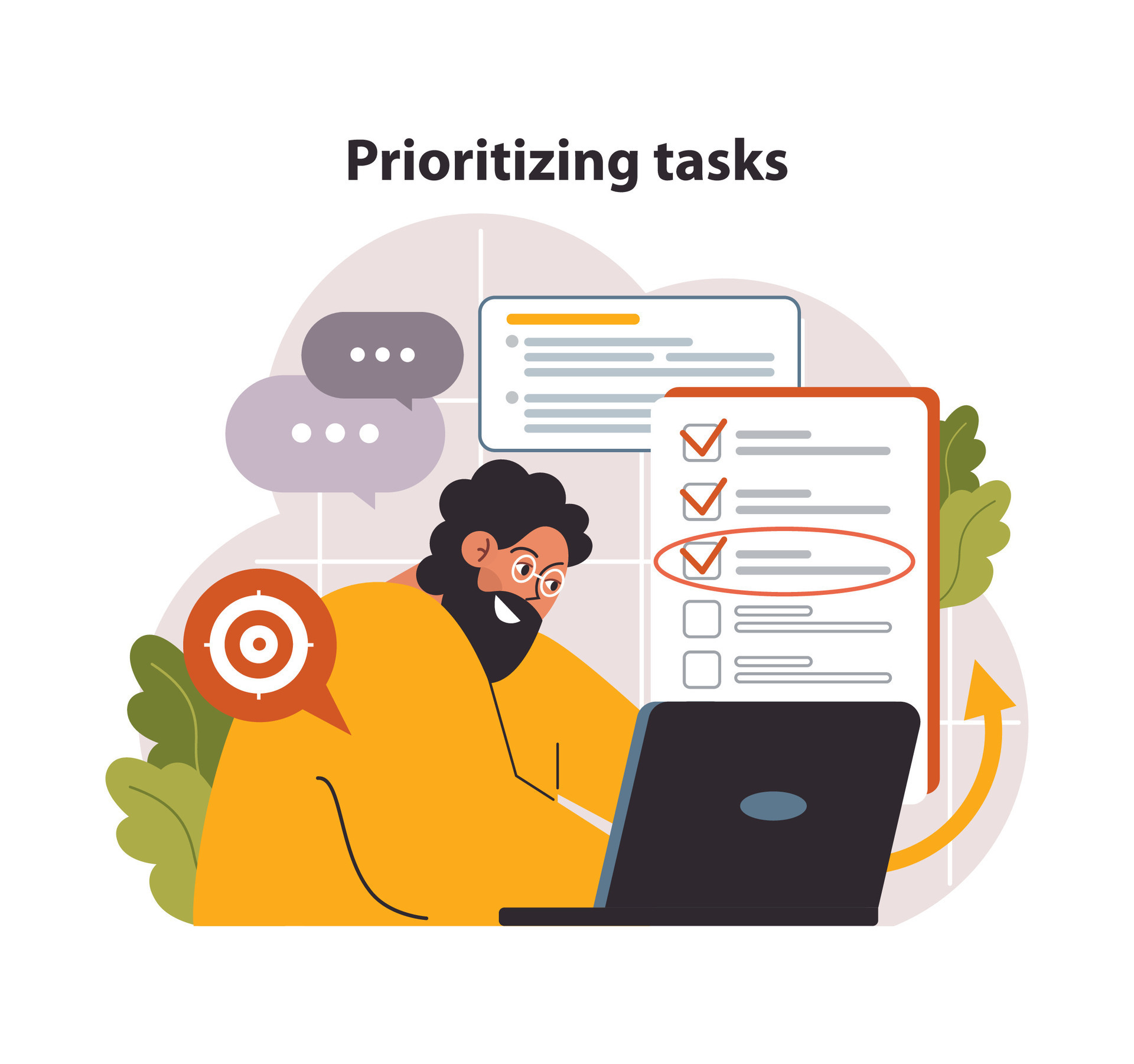 Prioritizing tasks concept. Flat vector illustration 41169986 Vector ... Prioritizing tasks concept. Flat vector illustration 41169986 Vector ...