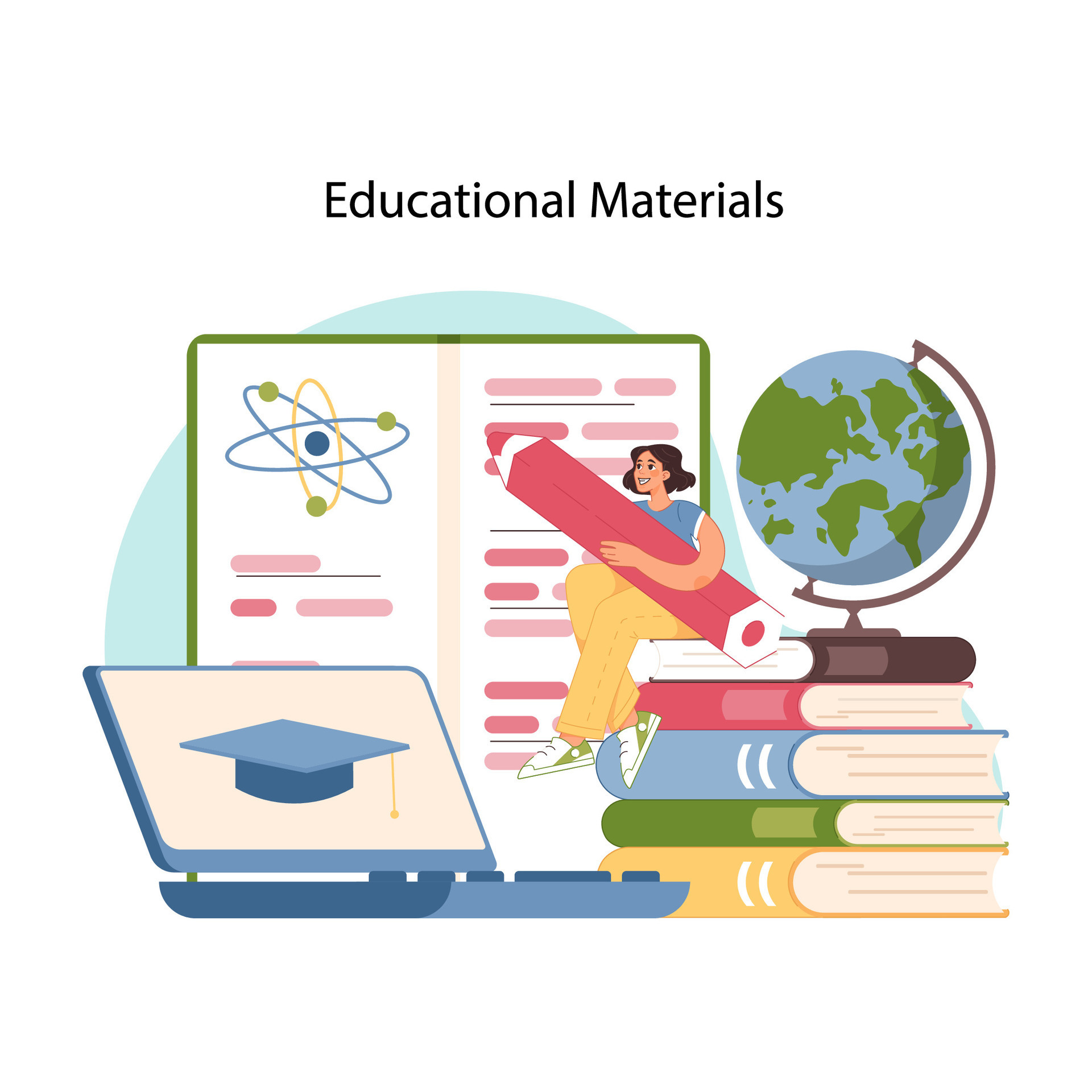 Study resource concept. Flat vector illustration 41170199 Vector Art at Vecteezy