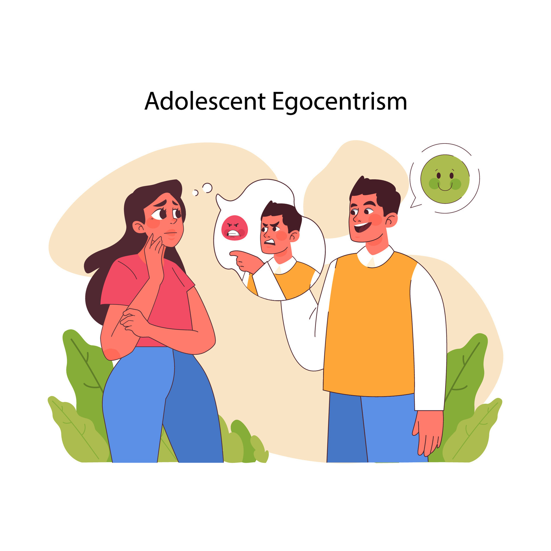 Adolescent Egocentrism concept. Flat vector illustration 41170948 ... Adolescent Egocentrism concept. Flat vector illustration 41170948 ...