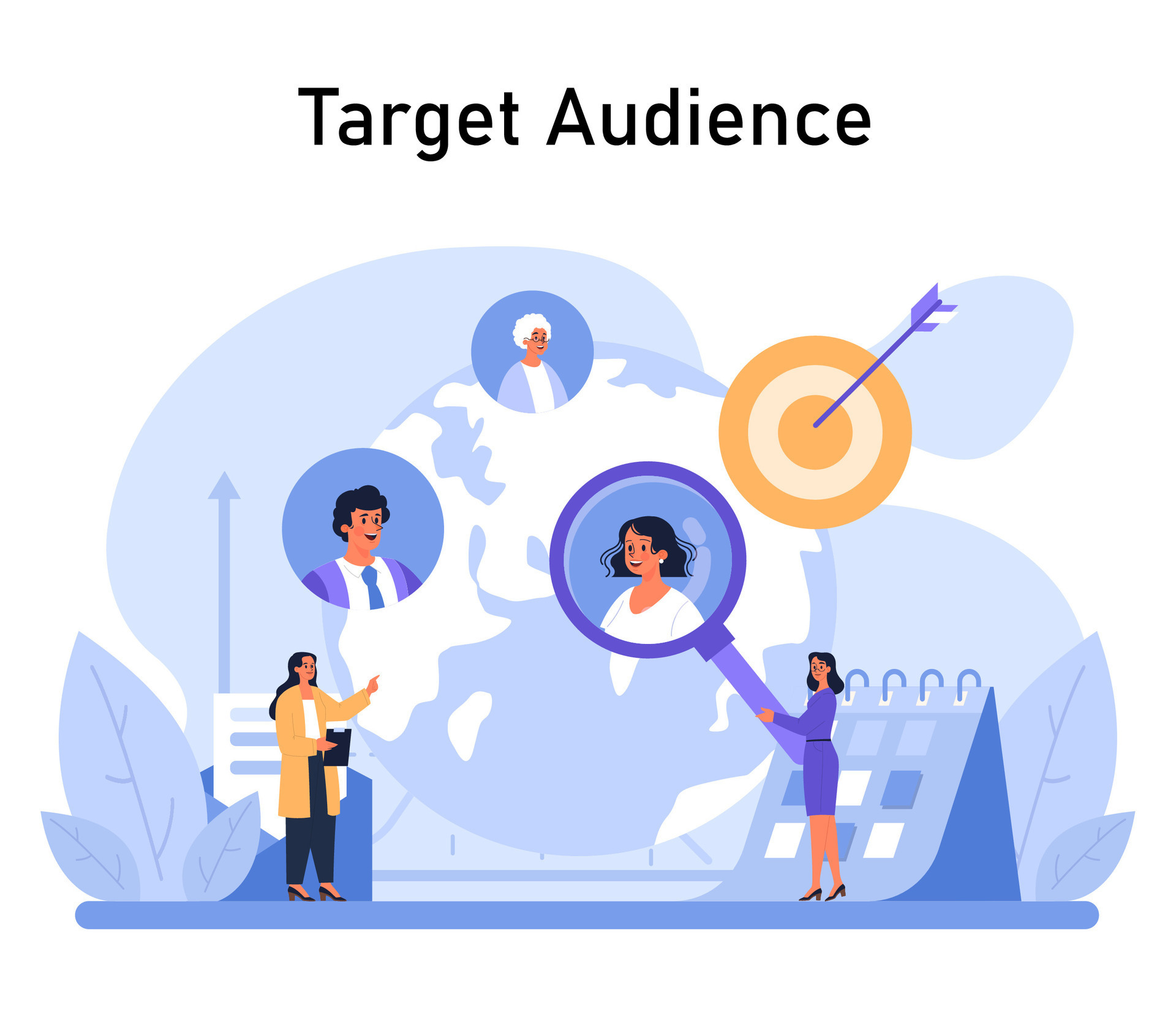 Target Audience concept. Flat vector illustration 41170979 Vector Art ... Target Audience concept. Flat vector illustration 41170979 Vector Art ...