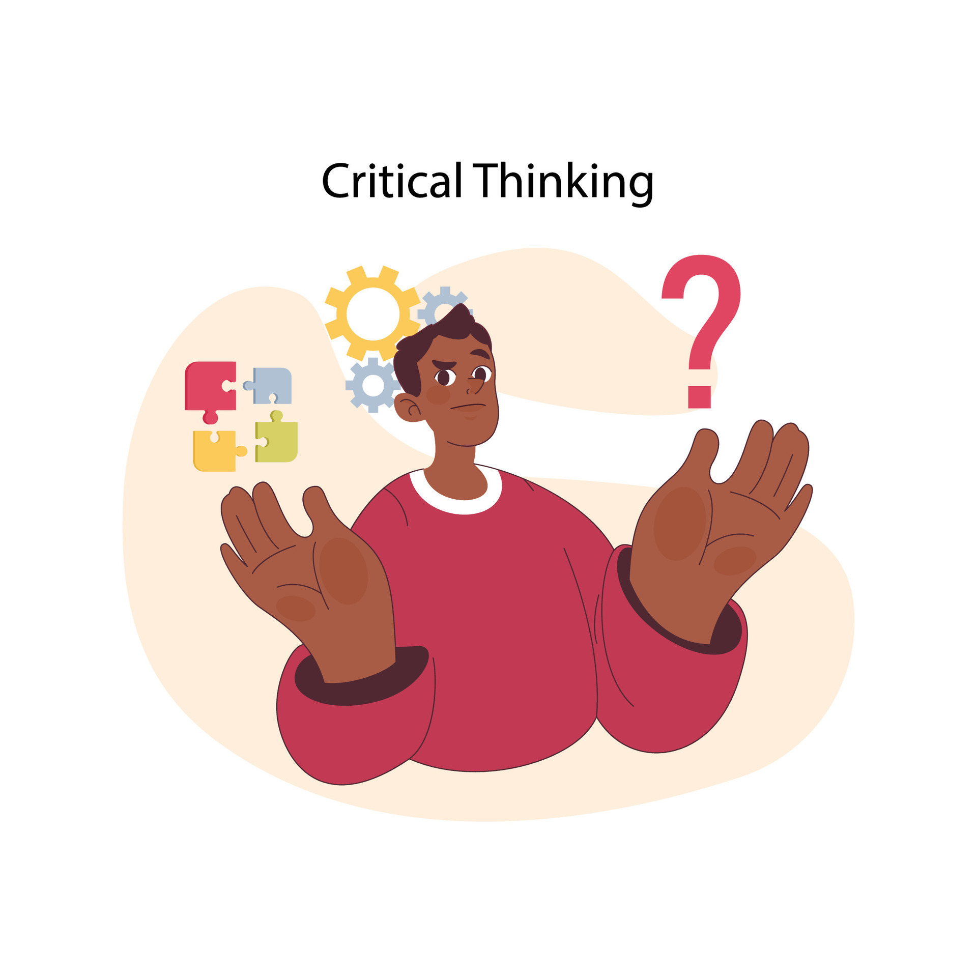 Critical Thinking concept. Flat vector illustration 41171030 Vector Art at Vecteezy