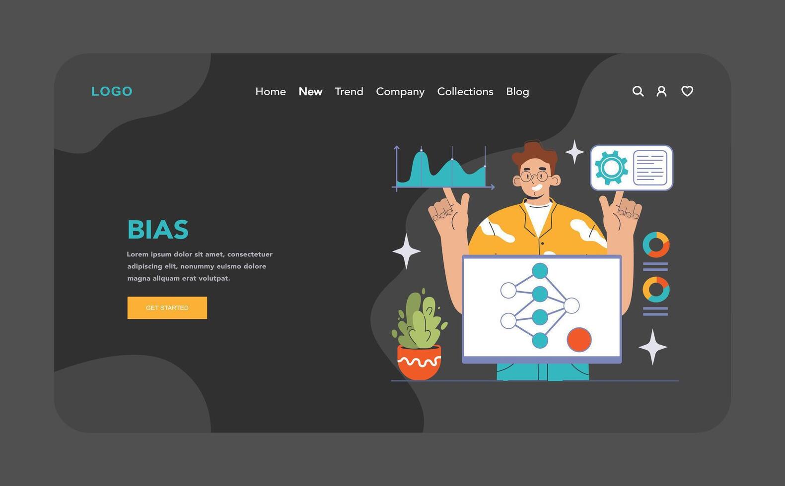 Addressing AI bias concept. Flat vector illustration 41171154 Vector ... Addressing AI bias concept. Flat vector illustration 41171154 Vector ...