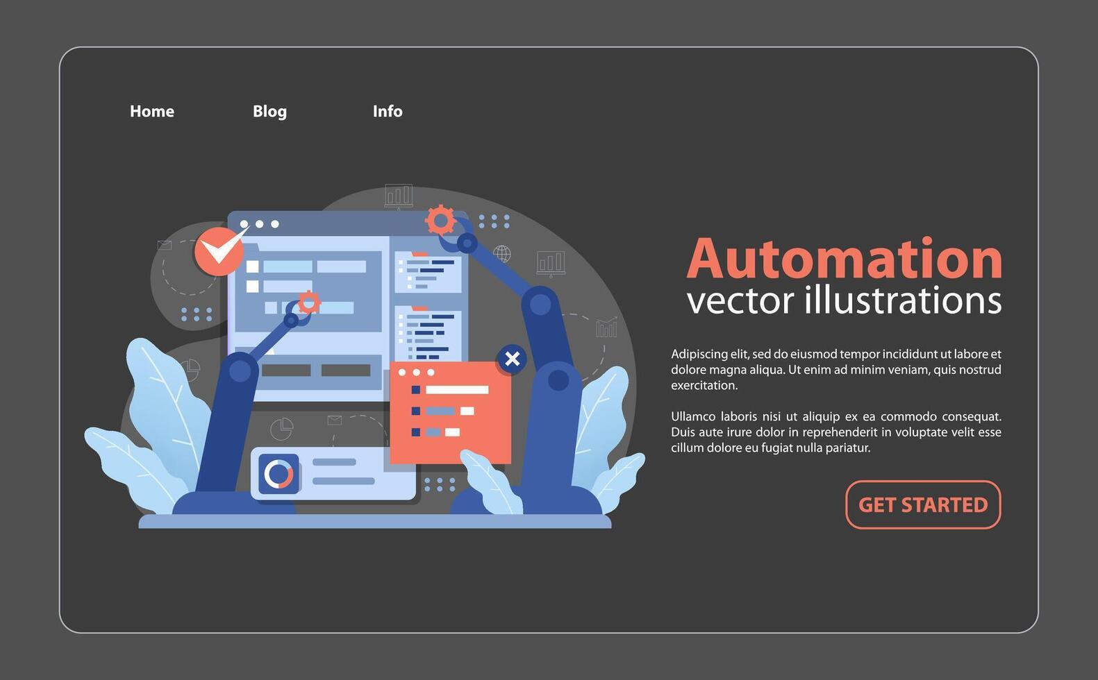 Automation in Digital Business. 41172117 Vector Art at Vecteezy